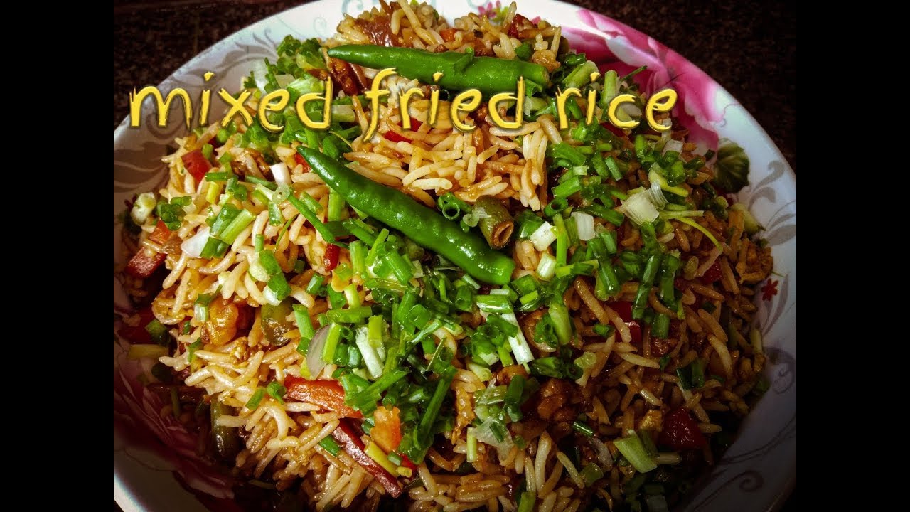 MIXED CHINESE FRIED RICE/ CHINESE RECIPE - YouTube