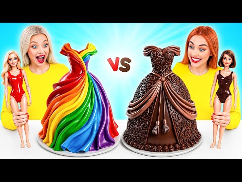 Çikolata ve Gerçek Yemek Meydan Okumasi Zengin vs Fakir | Mutfakta Yemekle Savaş Multi DO Challenge