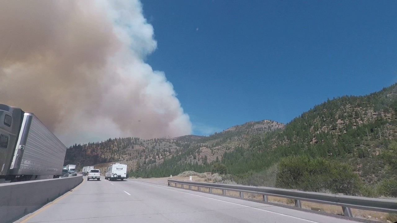 Reno/Lake Tahoe wildfires 7/10/2017 - YouTube