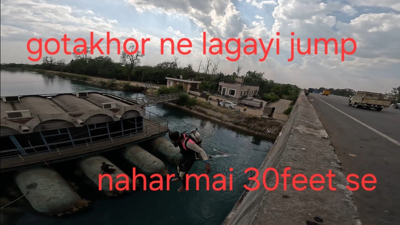 Gotakhor ne lagai jump nahar main 30 feet se. #real #viral #short # ...