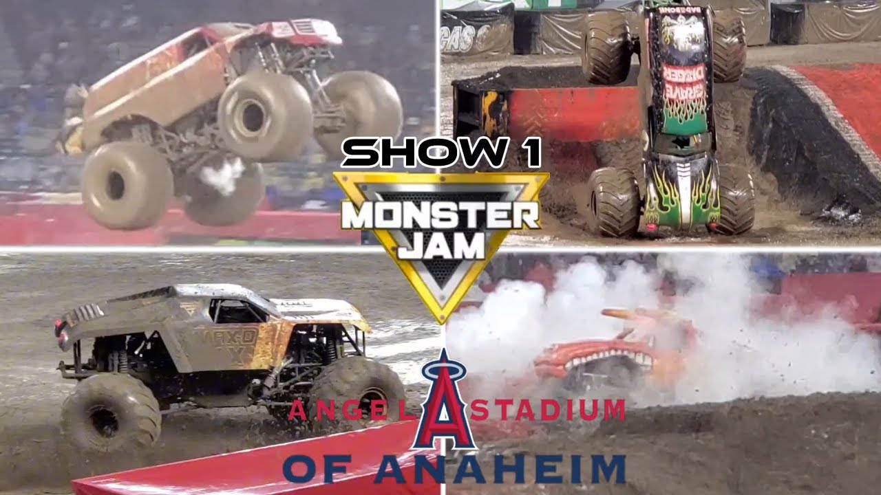 Monster Jam Angel Stadium of Anahiem 2023 Show 1 (Stadium Series Red ...