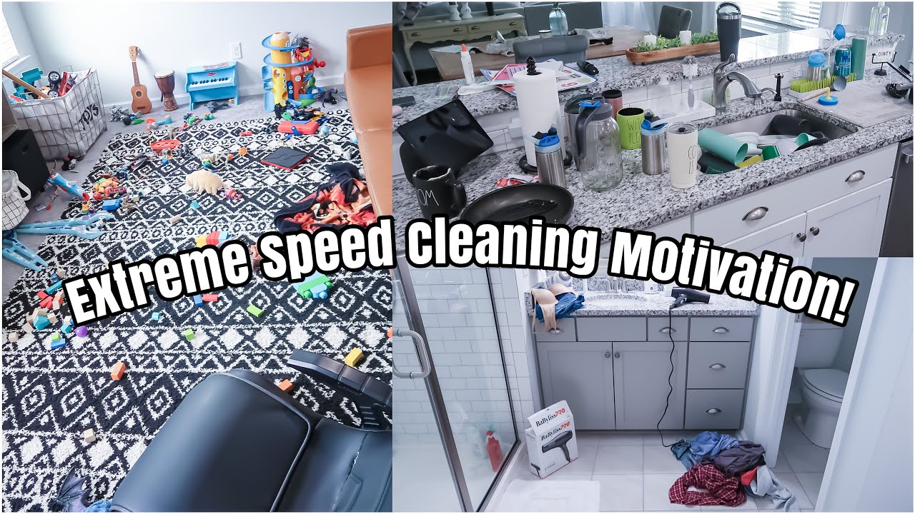 EXTREME SPEED CLEANING MOTIVATION | REAL LIFE MESS | MESSY HOUSE CLEAN ...