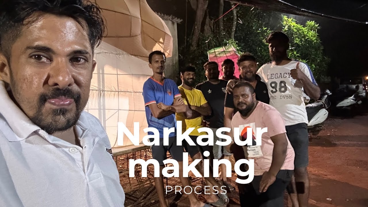 Narkasur making process..!! Narkasur preparation!! Diwali celebration ...