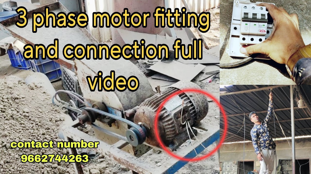 3 phase motor connection and fitting full video ! @mjelectrical94 - YouTube