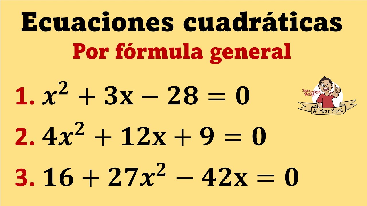 Ecuaciones De Segundo Grado Por F rmula General lgebra 60 OFF