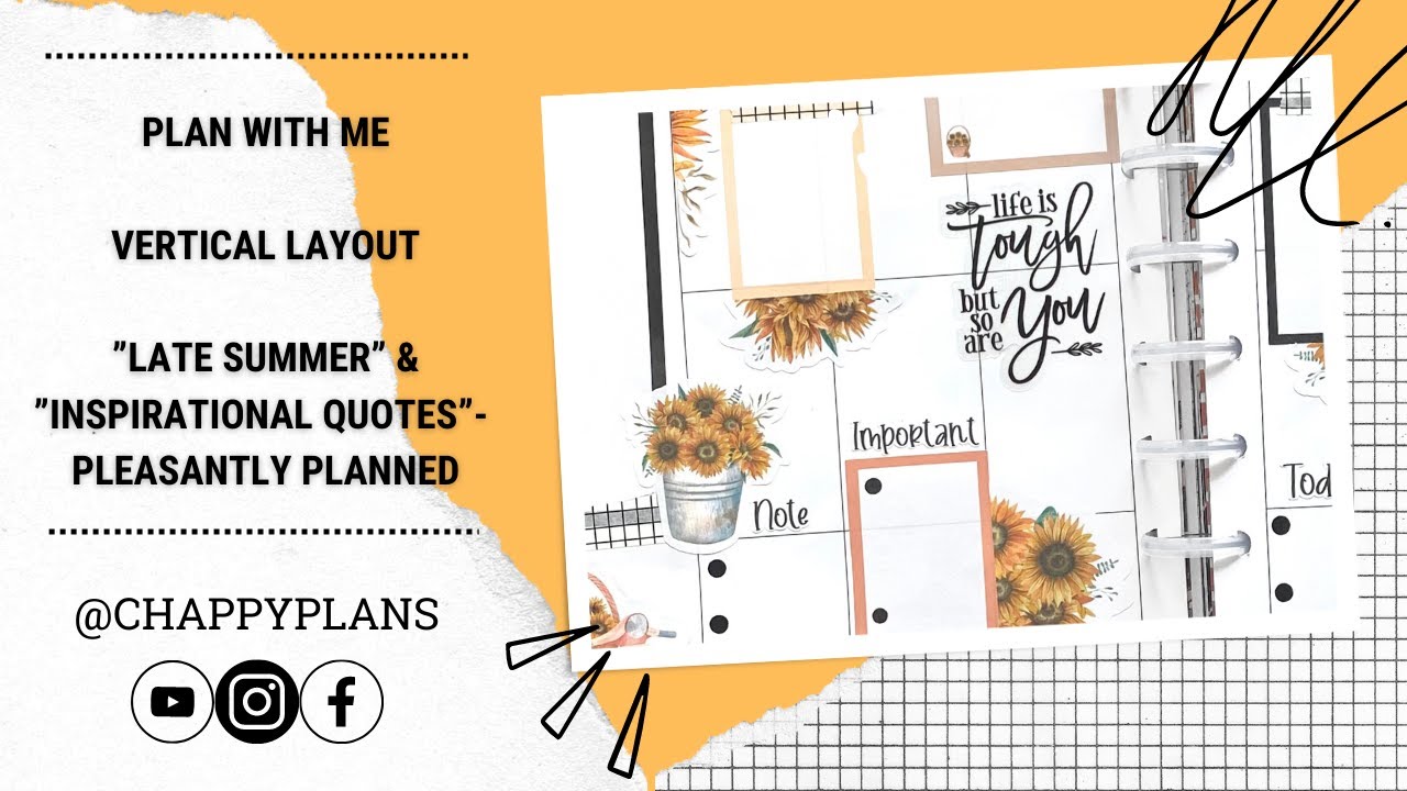 PLAN WITH ME :: VERTICAL LAYOUT :: “LATE SUMMER DAYS” :: @SoGracefully ...