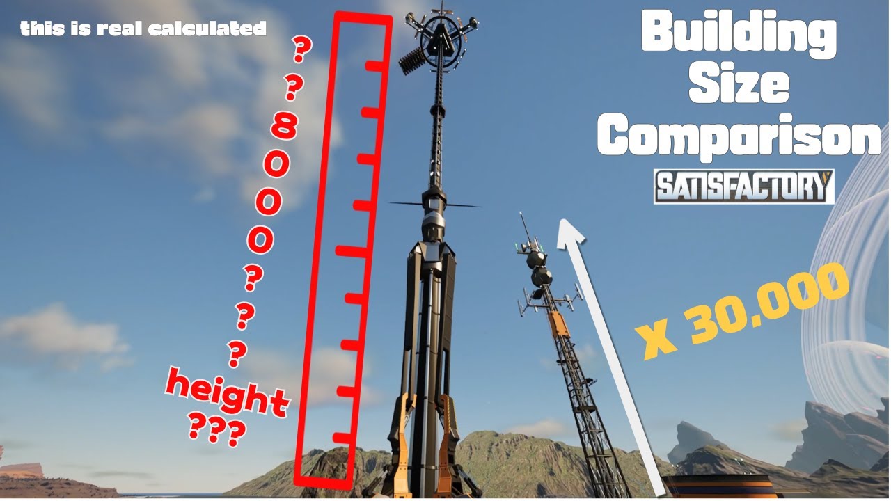 Satisfactory building size comparison - YouTube