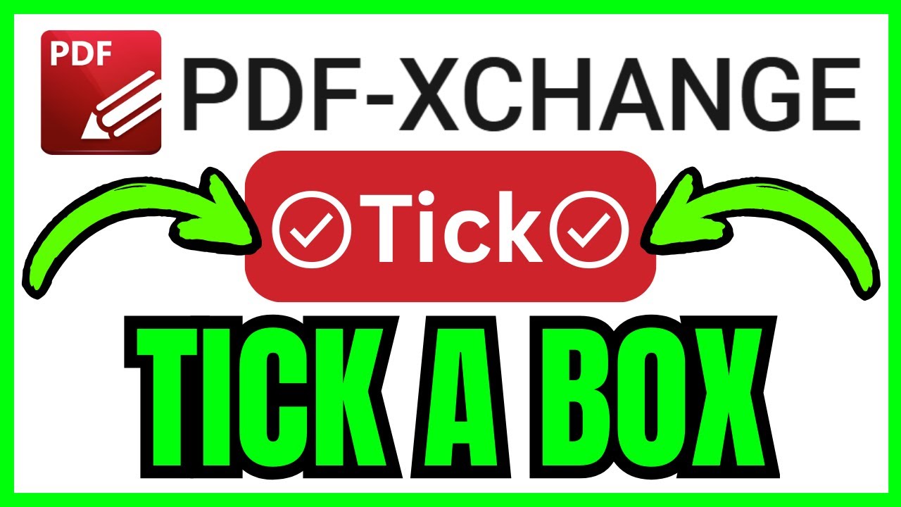 How To TICK A BOX In PDF XChange Editor (QUICK & EASY) 2026 - YouTube