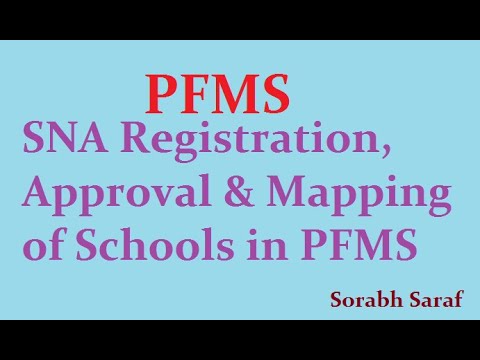SNA Registration Approval and Mapping in PFMS || PFMS - YouTube