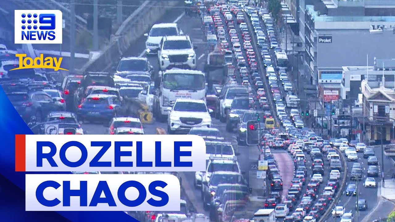 Rozelle Interchange to add road signs after traffic chaos | 9 News ...