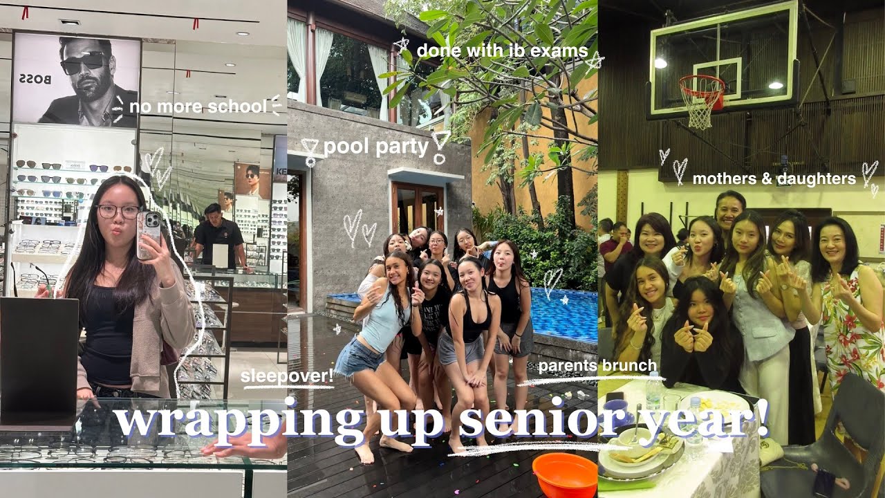 wrapping up senior year | LAST ib exam, pool party, parents brunch ...