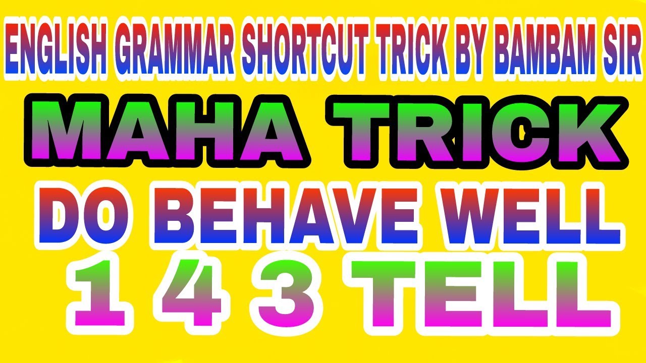 Shortcut trick of English grammar Full - YouTube