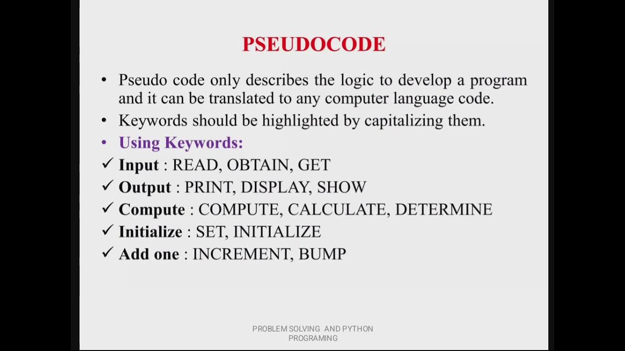 Pseudo code - YouTube