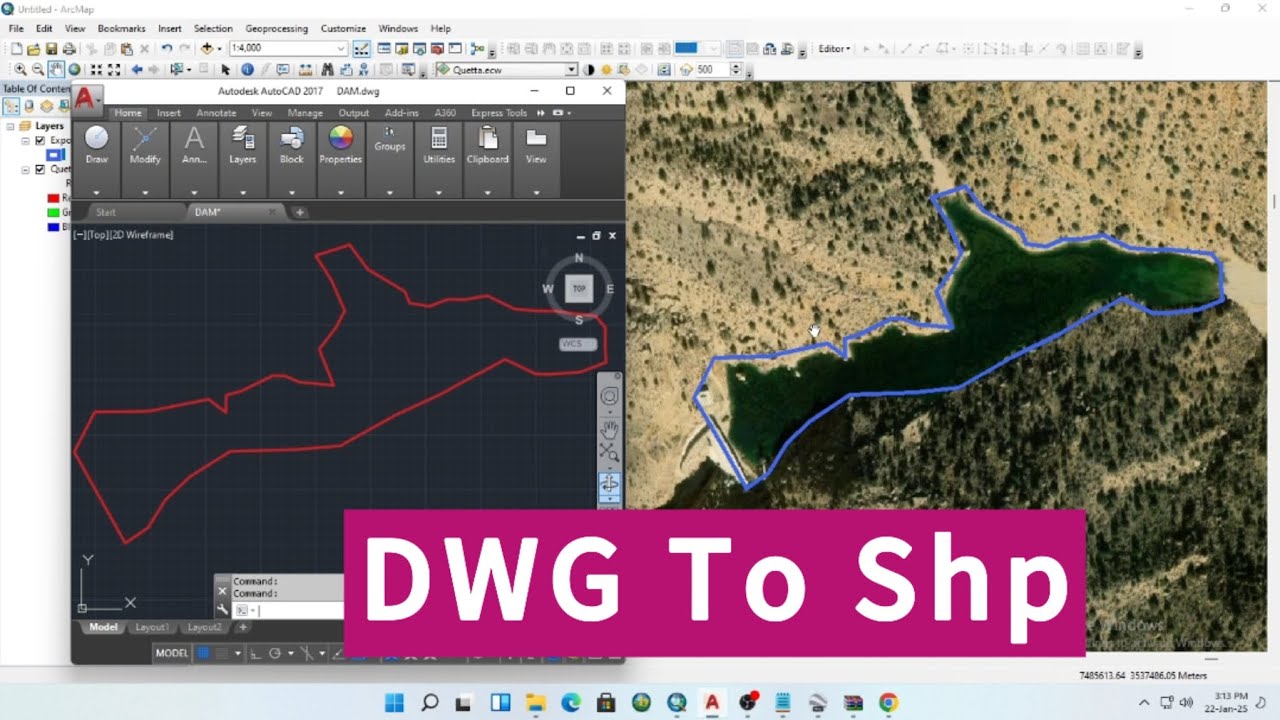 How to Convert AutoCAD DWG File in Shapefile in ArcMap - YouTube