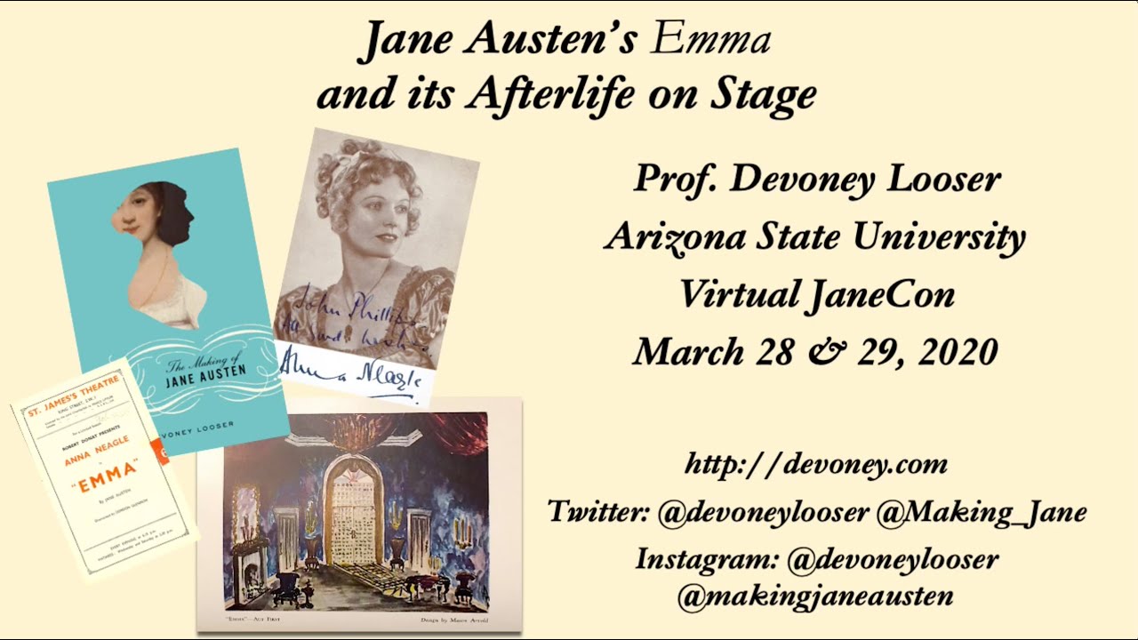 Prof. Devoney Looser's Lecture, "Jane Austen's Emma and its Afterlife ...