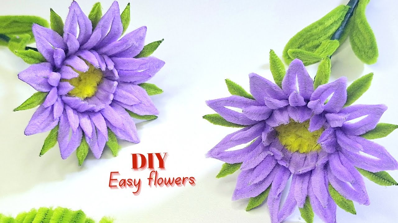 Create a BEAUTIFUL Pipe Cleaners Flower in Minutes! - YouTube