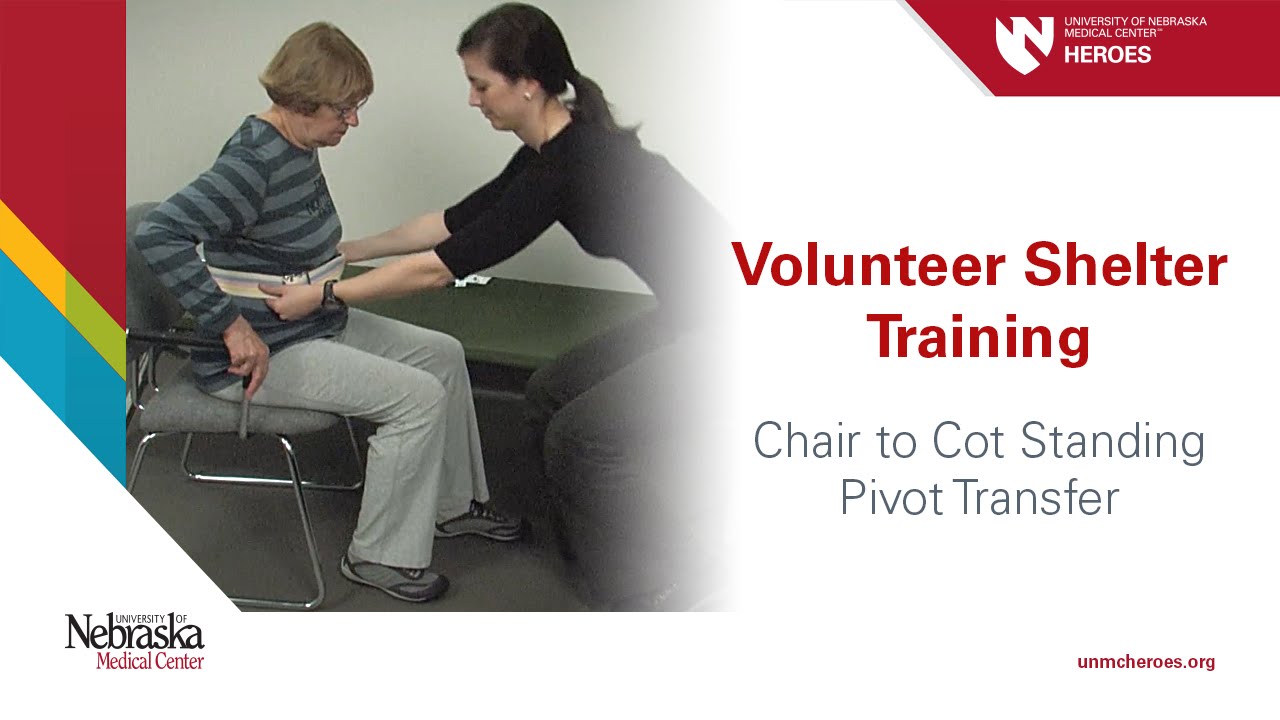 Volunteer Shelter Training: Chair to Cot Standing Pivot Transfer - YouTube