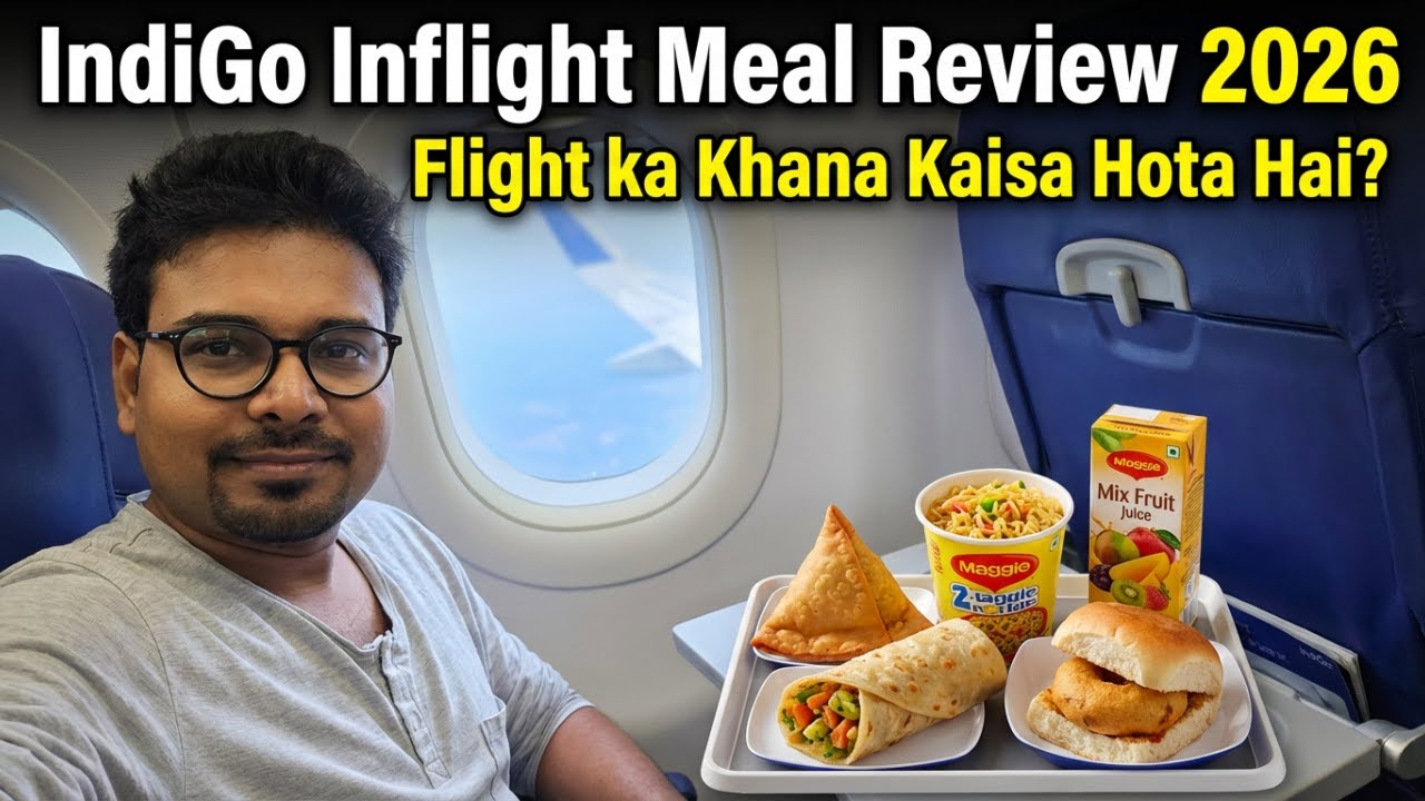IndiGo Regional Favourite Veg & Maggie Meal Review 🤔| Mix Fruit Juice ...