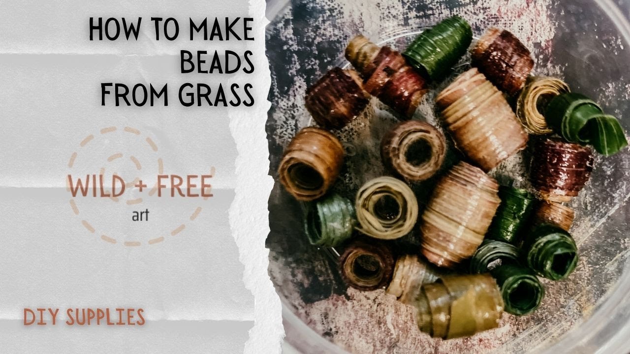 How to make beads - from grass! - YouTube