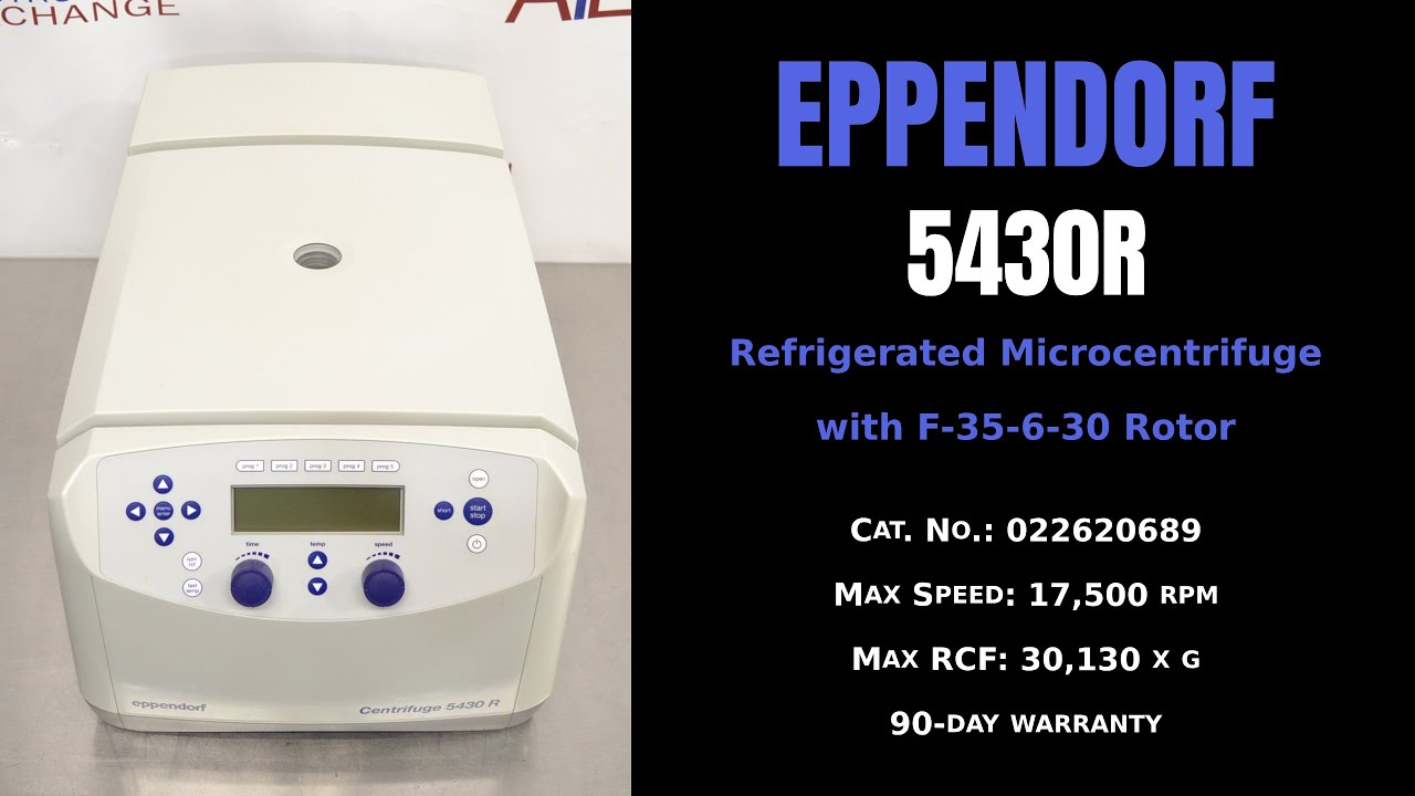 Eppendorf 5430R Refrigerated Microcentrifuge with F-35-6-30 Rotor (Item ...