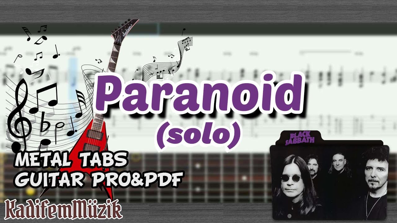 Black Sabbath-Paranoid (solo) Easy Electric Guitar Tutorial Tabs - YouTube