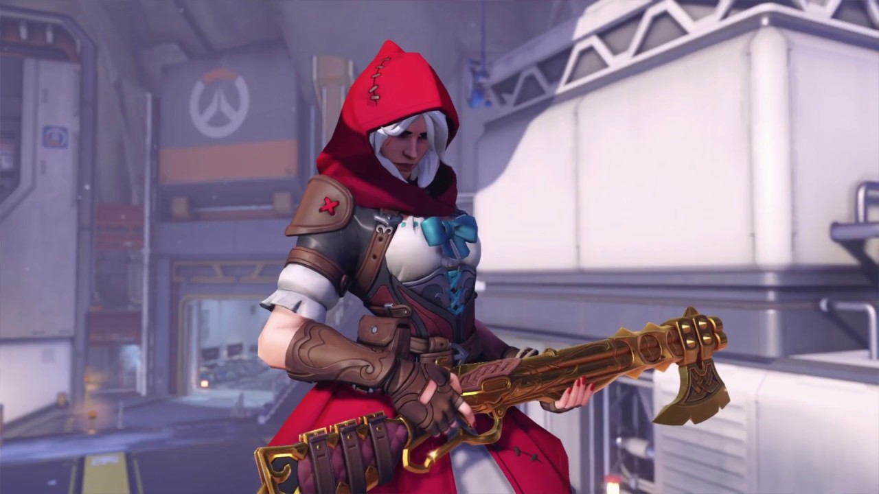 Little Red Ashe Skin Demo with Golden Weapons(Legendary)(PS4) - YouTube