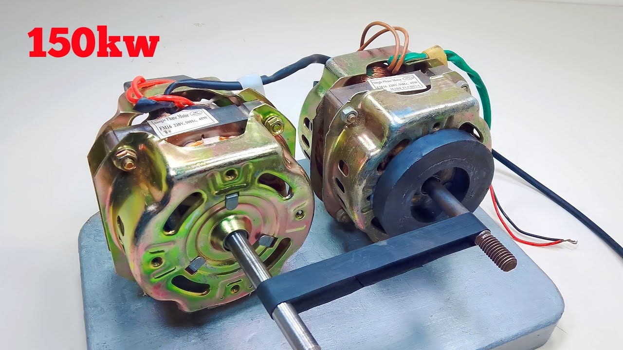 How to Make 230v Electric Generator 150kw Fan Coil Magnetic Power With ...