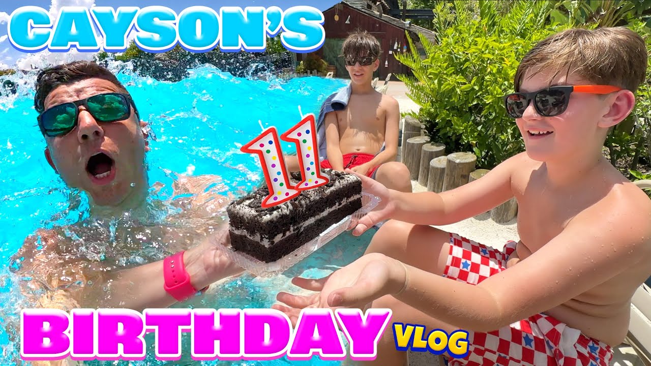 Cayson's 11th EXTREME WATER PARK Birthday (FUNhouse Birthday Vlog) - YouTube