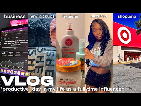 *productive* day in my life as a full-time INFLUENCER! | *editing, new pick ups, shopping ...
