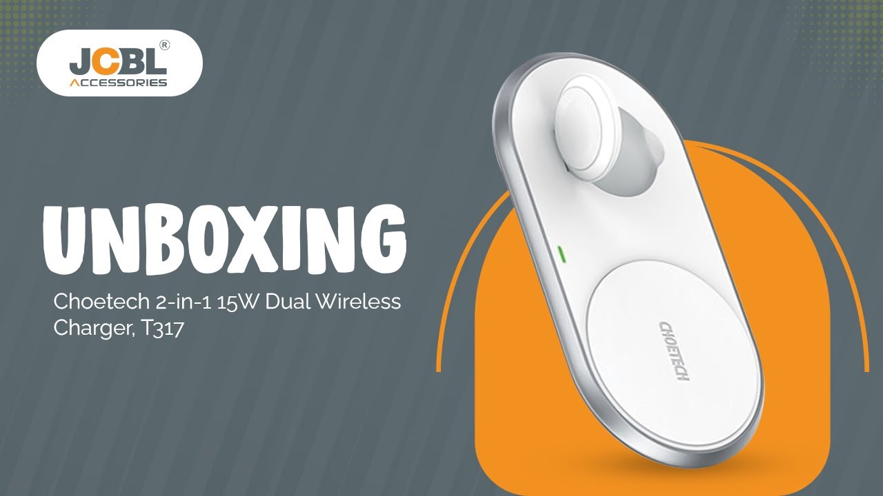 Choetech 2-in-1, 15W WirelessCharger For Mobiles, iphone, Android T317 ...