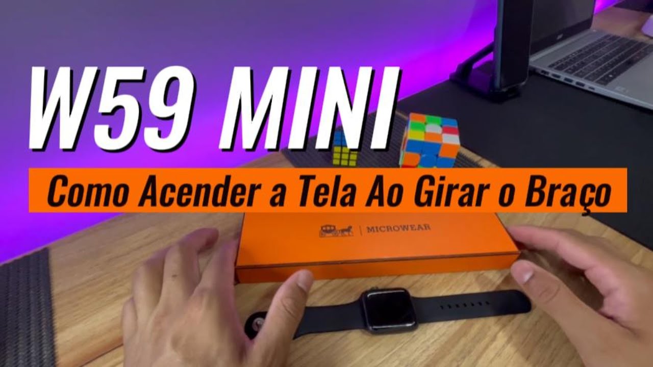 MICROWEAR W59 MINI 41MM SÉRIE 9 - Como Ativar a Tela ao Girar o Braço ...