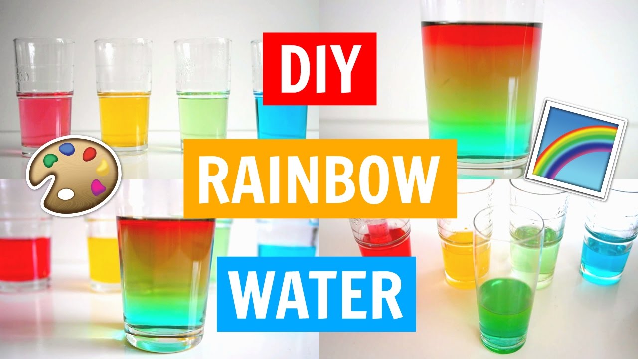 DIY - How to make RAINBOW WATER ! Tumblr & Pinterest inspired ...
