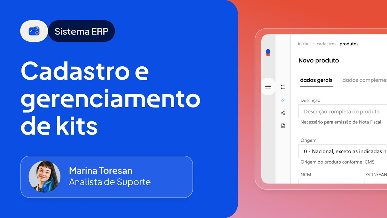 Como cadastrar produtos do tipo Kit no Sistema ERP da Olist - YouTube