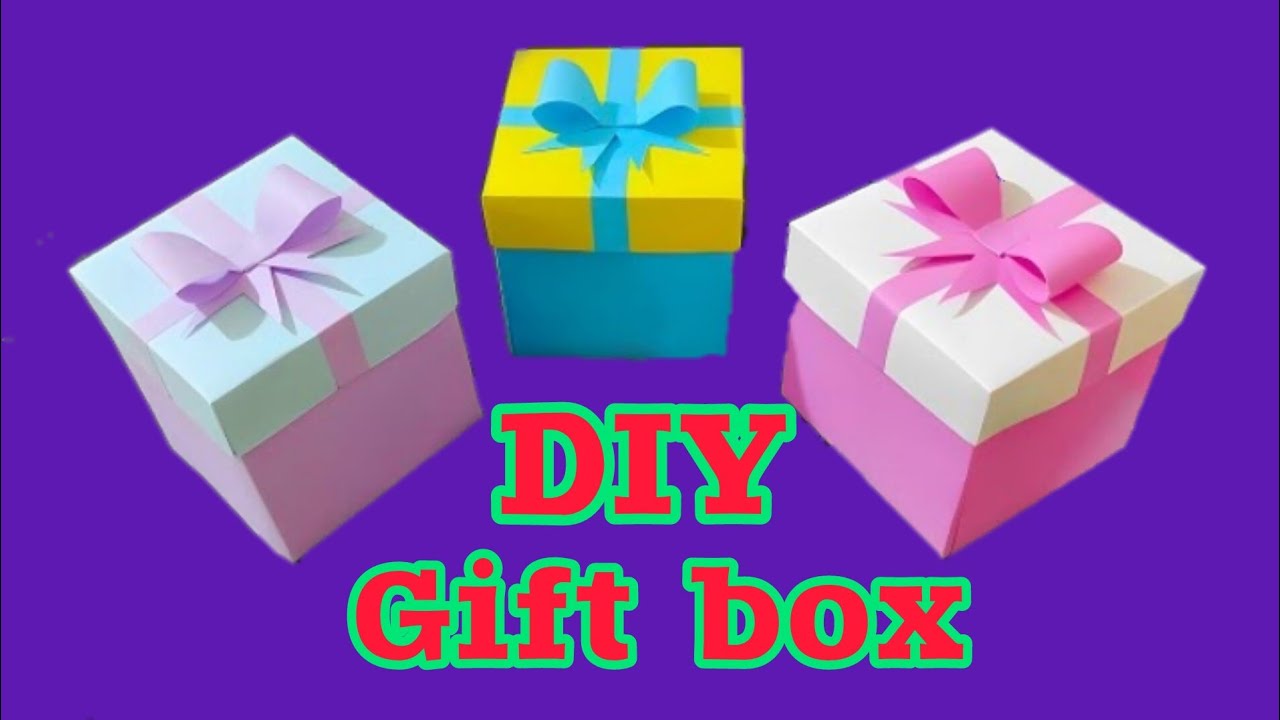 DIY Gift box //How to make gift box with paper - YouTube