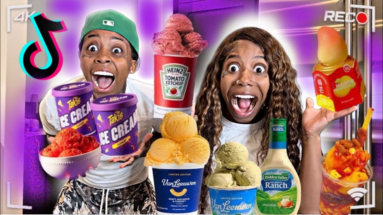 TRYING VIRAL TIKTOK ICE CREAM 🍦 - YouTube