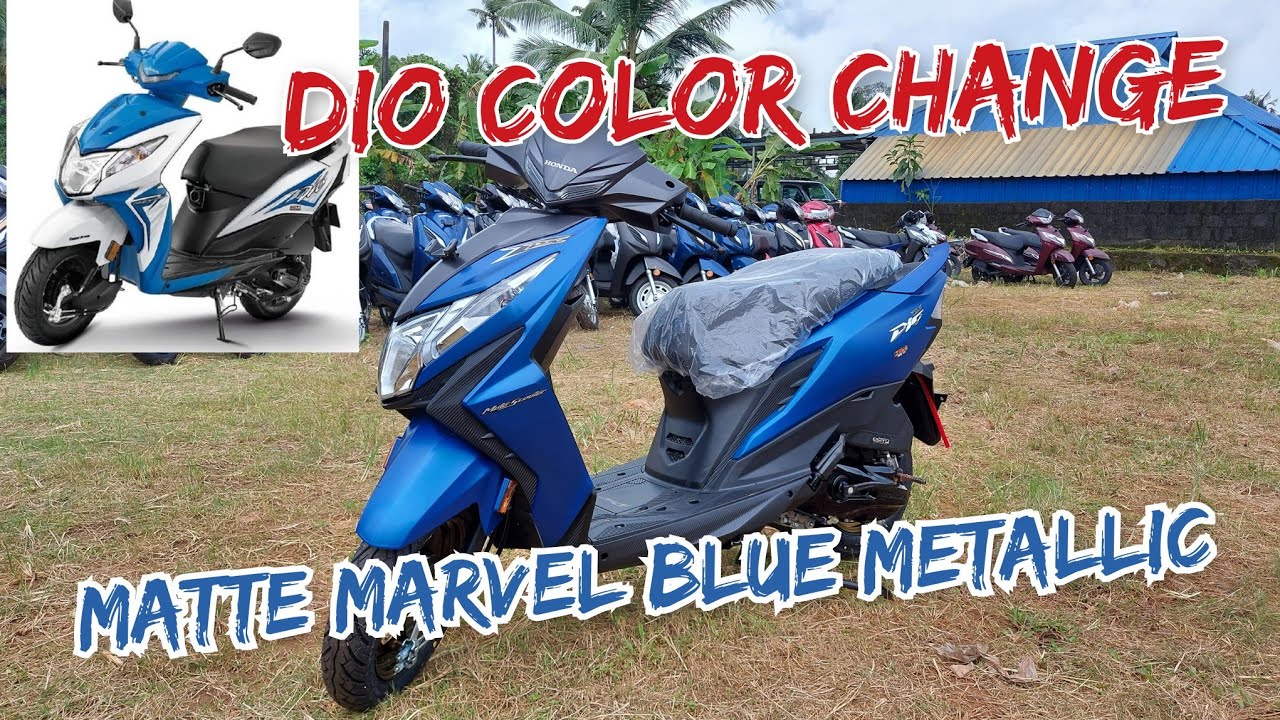 2021Honda Dio New color matte marvel Blue Metallic//Dio Bs6 full Review ...