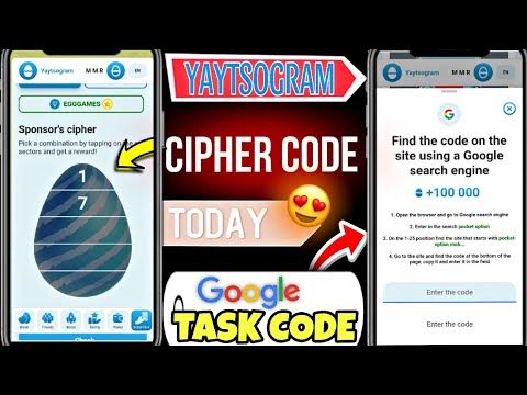 Yaytsogram Daily Cipher Code 17 October | Yaytsogram Daily Google Task Code | Cipher and Google ...