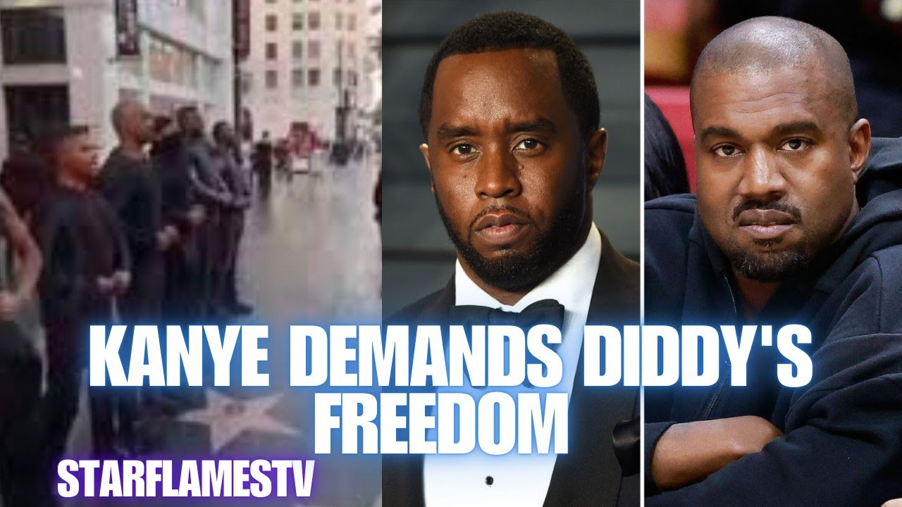 Kanye Host Peaceful Protest In Support Of Diddy #kimkardashian - YouTube