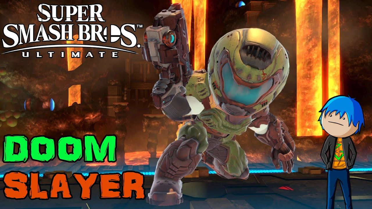 Super Smash Bros. Ultimate - DOOM Slayer Gameplay (Mii Outfit) - YouTube