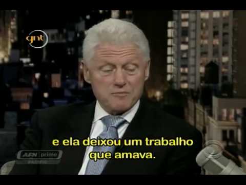 (David Letterman Legendado) Bill Clinton se derrete em elogios por ...