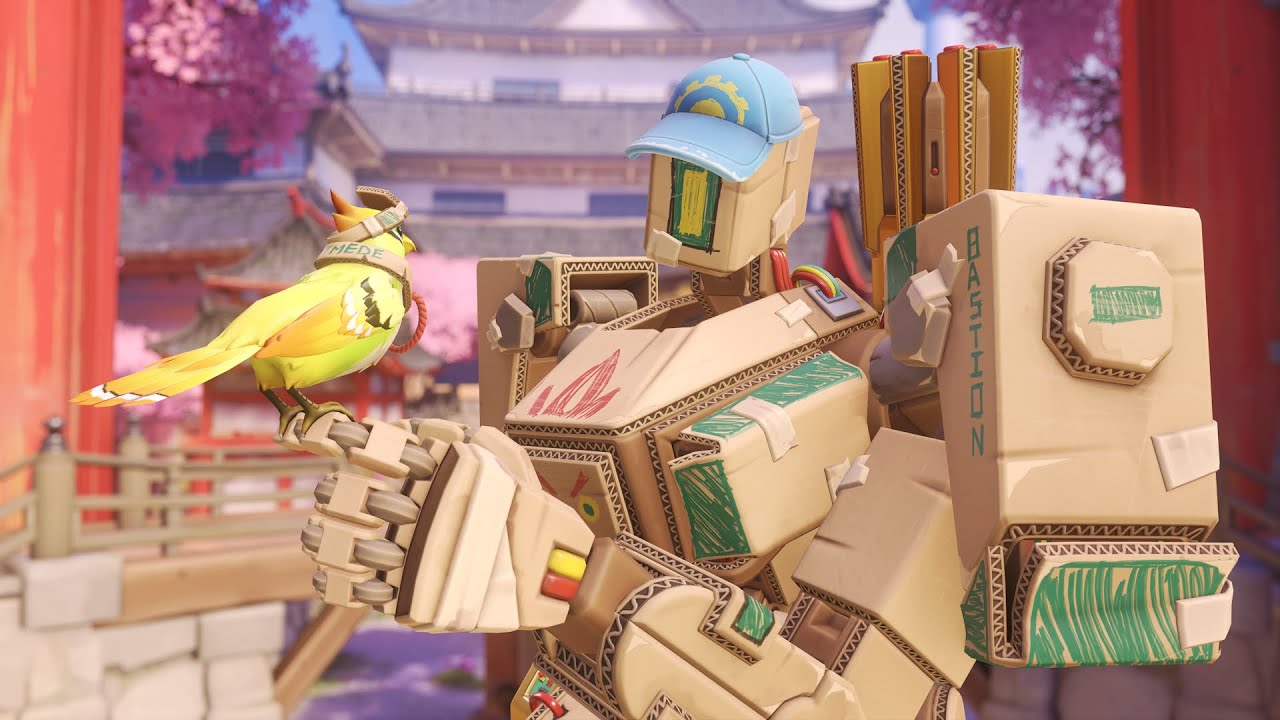 Cardboard Bastion Skin Preview | Gold Weapons - YouTube