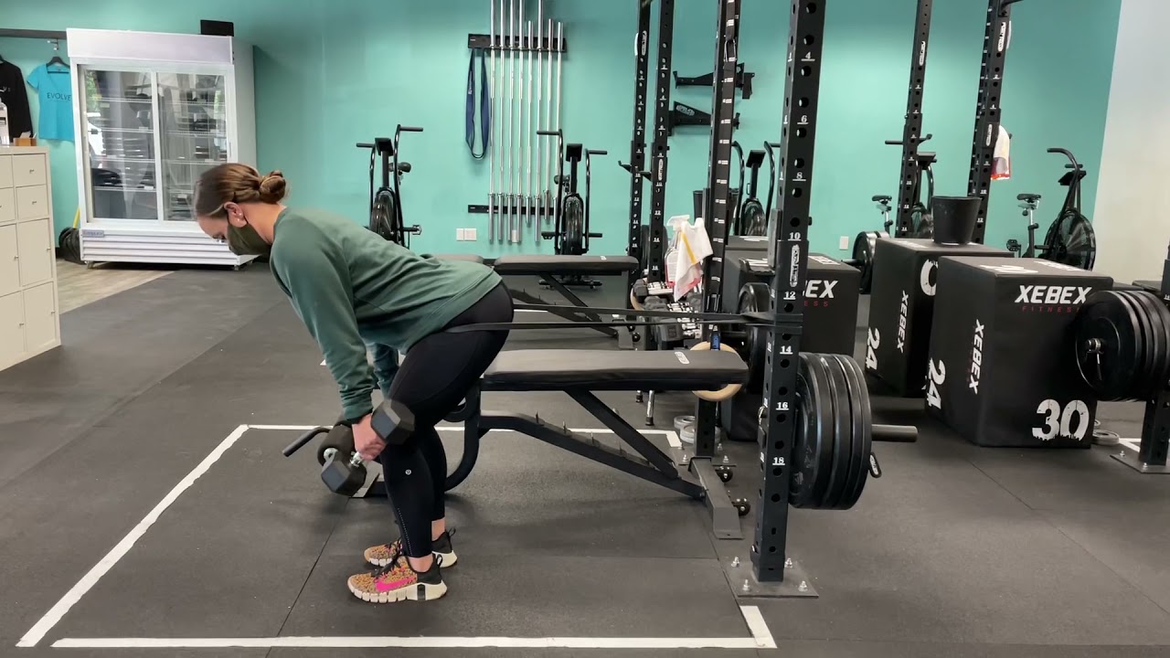 Dumbbell RDL with band at hips - YouTube