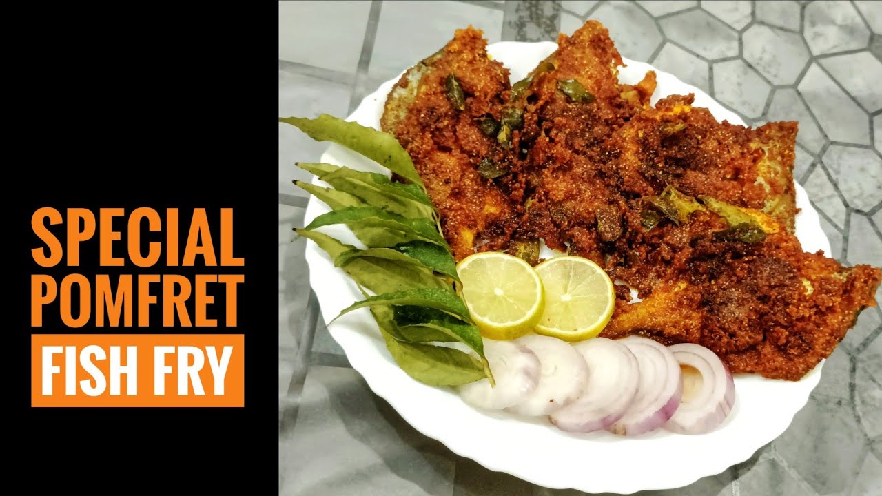 Special Pomfret Fish Fry | Pomfret Fish Fry | Spicy and Crispy Pomfret ...