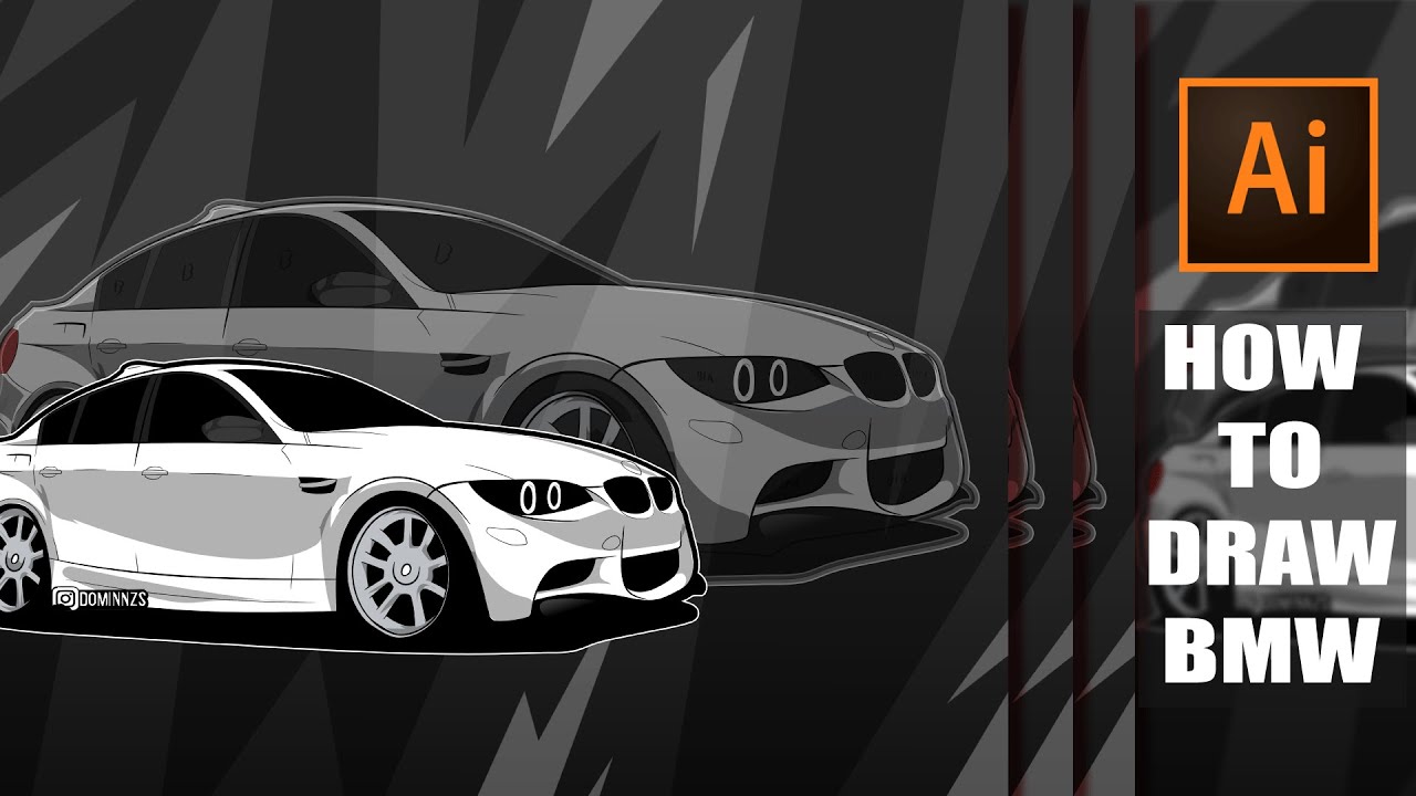 How To Illustrate A BMW e90 / Adobe Illustrator - YouTube