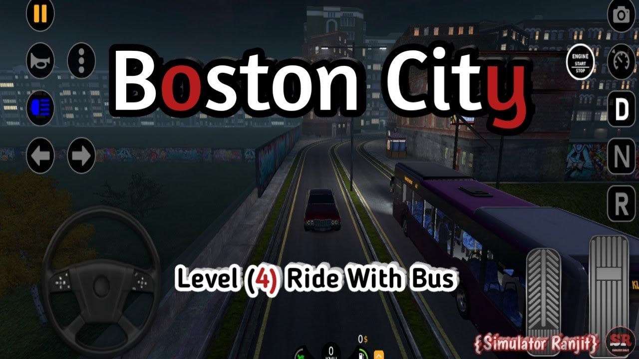 Boston City | Level (4) Ride With Bus | North Point To Garden Rapsody | {Simulator Ranjit} - YouTube