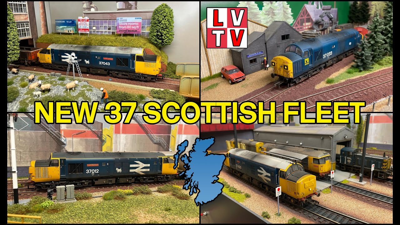 Bachmann New Class 37 Scottish Fleet : 37012, 37033 and 37043 - YouTube