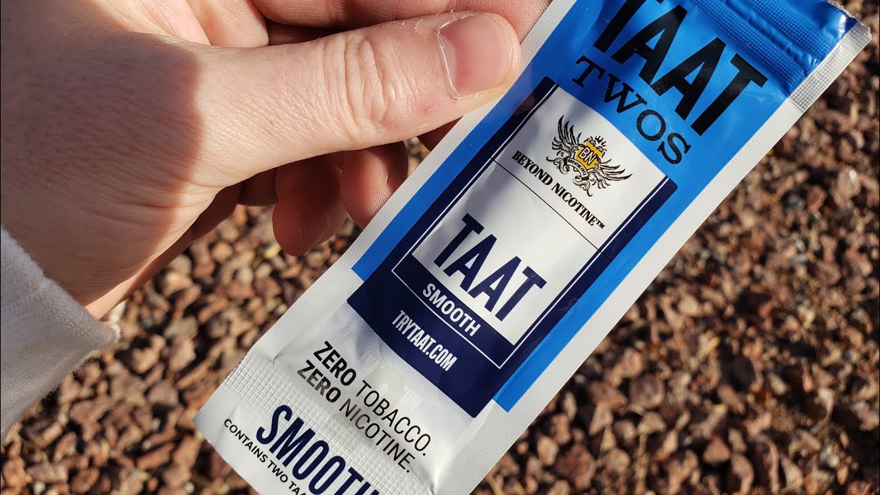 smoking a TAAT cigarette (ZERO nicotine, ZERO tobacco) - YouTube