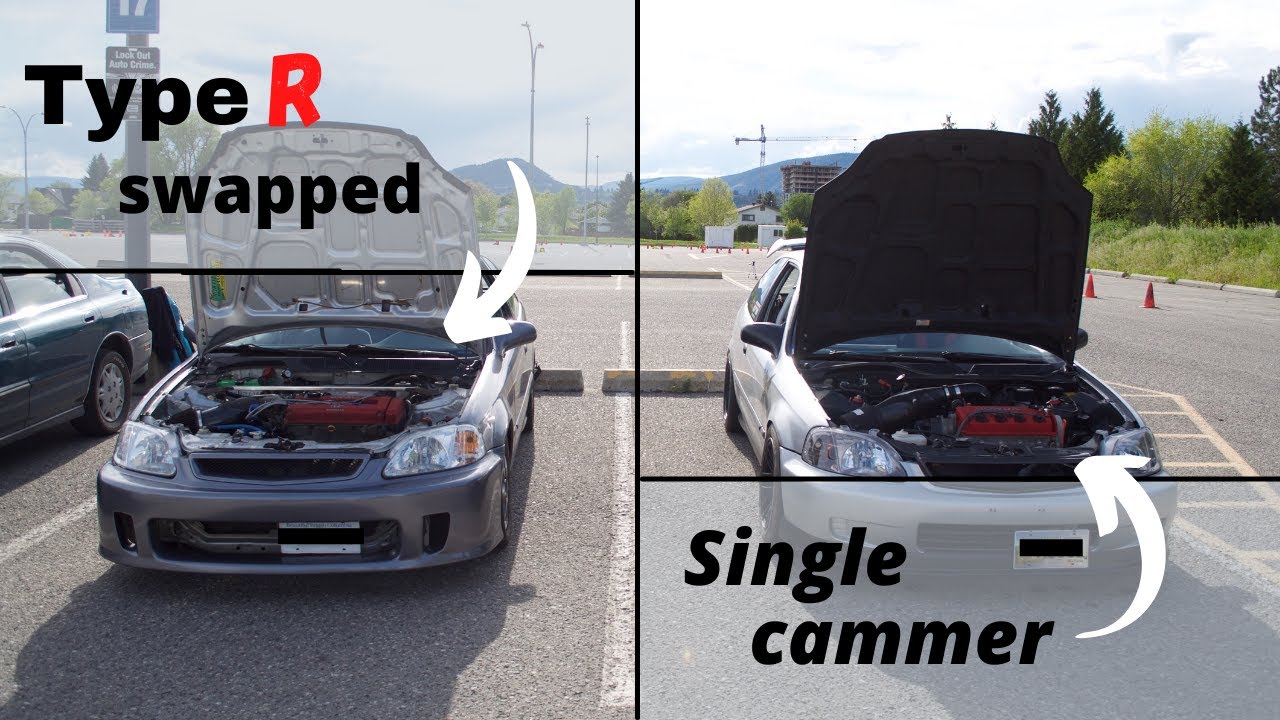 TYPE R swapped em1 AUTOCROSS - YouTube