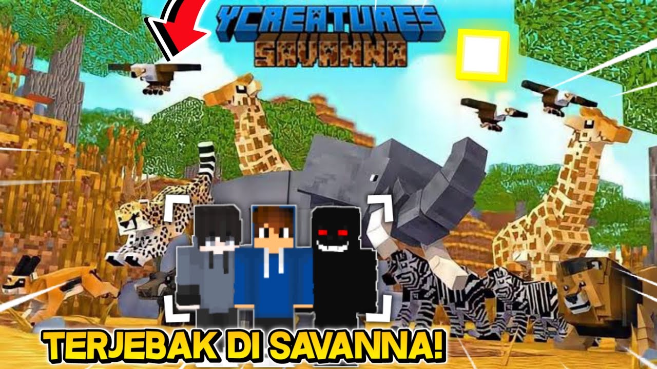 Aku Mencoba Bertahan Hidup Di Savanna Africa Di Minecraft !! - YouTube