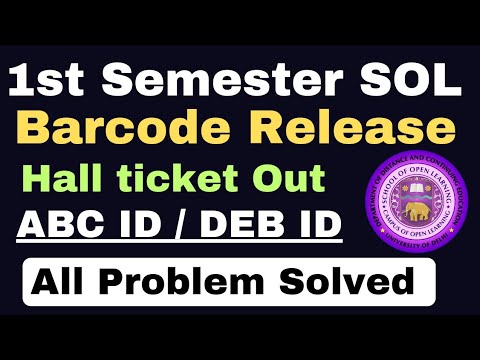 SOL 1st Semester Barcode Release: Hall ticket Info | SOL 1ST SEMESTER ...